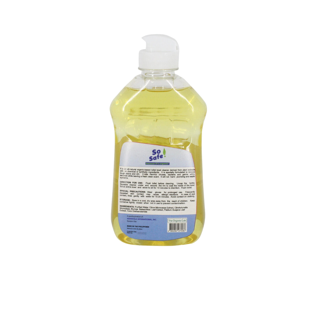 SO SAFE All Natural Dishwashing Liquid 250ml – The Organic Lab