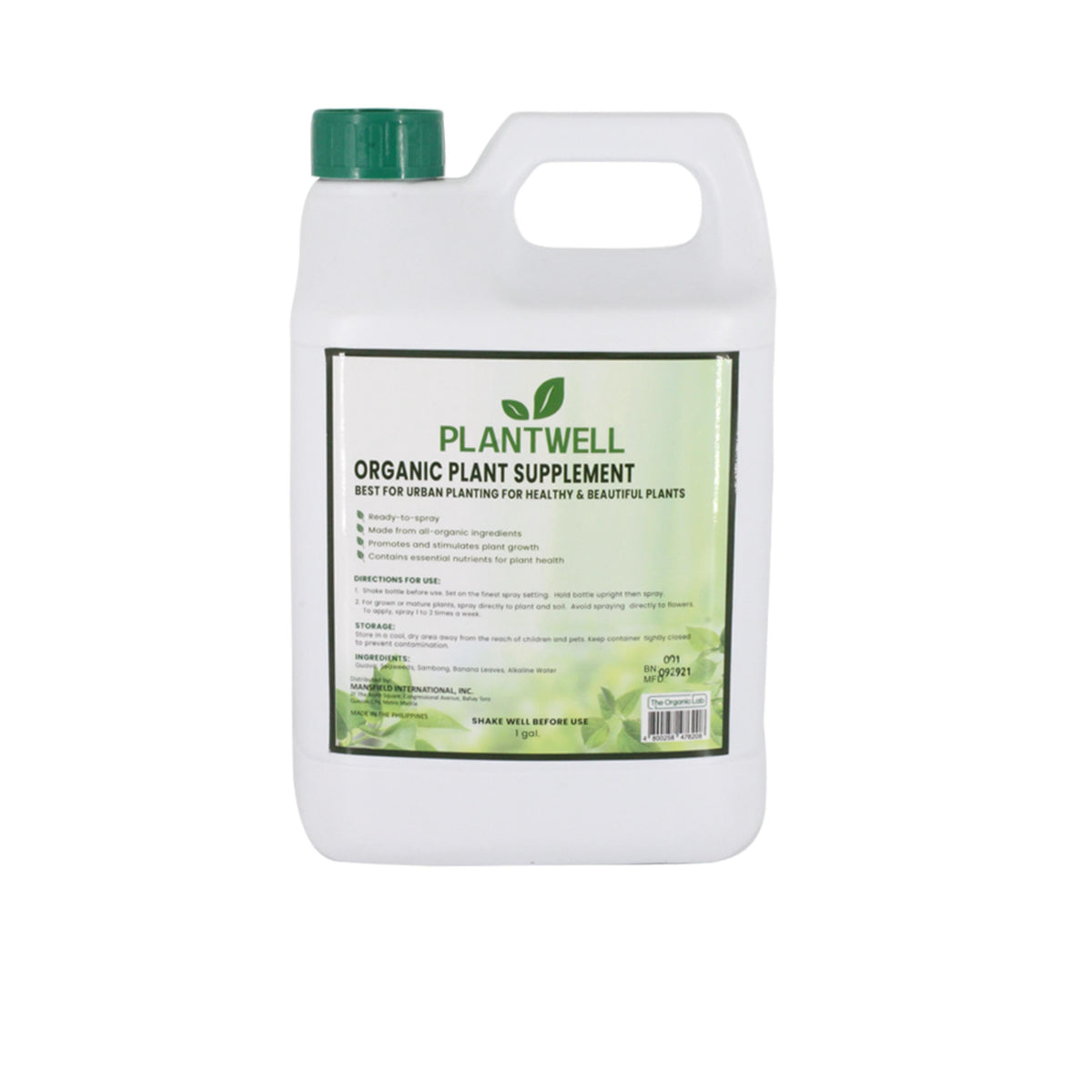 PLANTWELL Organic Plant Supplement Refill 1 gal – The Organic Lab